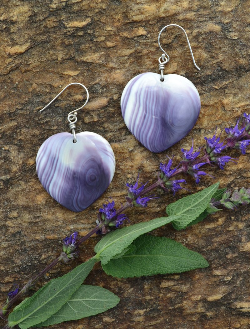 Wampum Heart Earrings