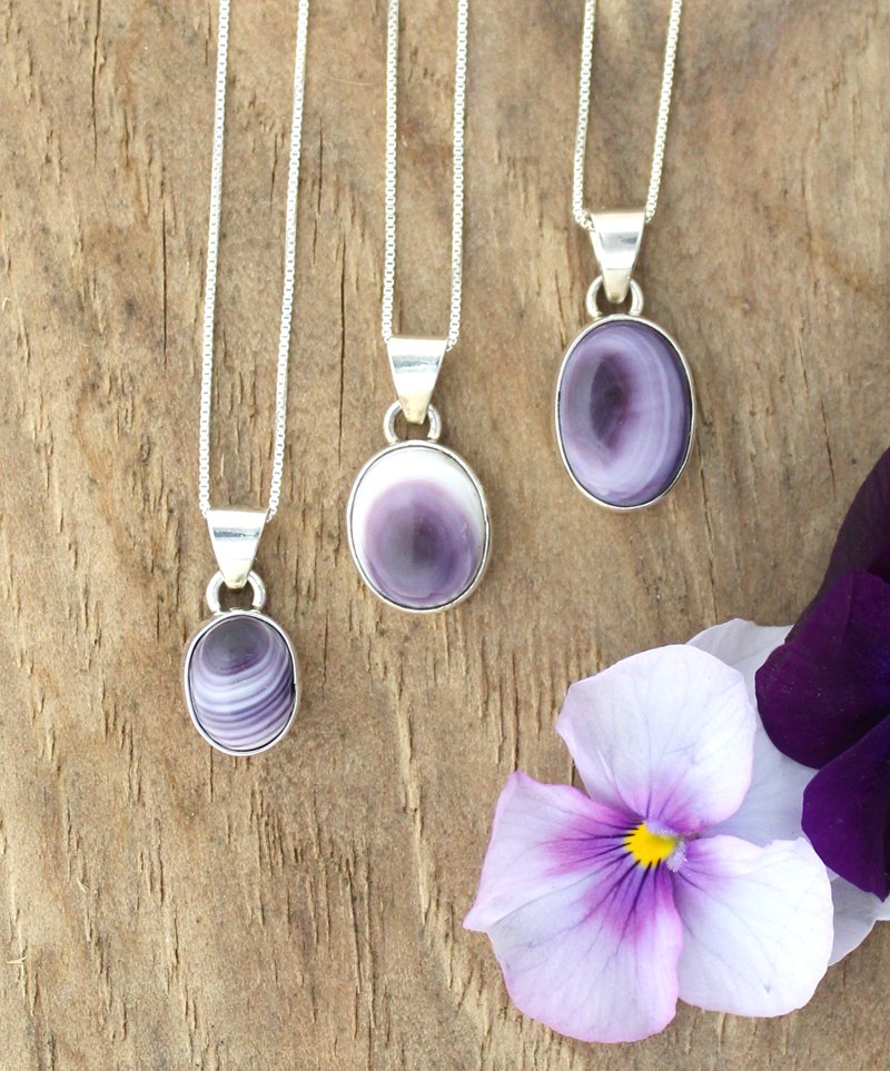 Simple Oval Wampum Necklaces