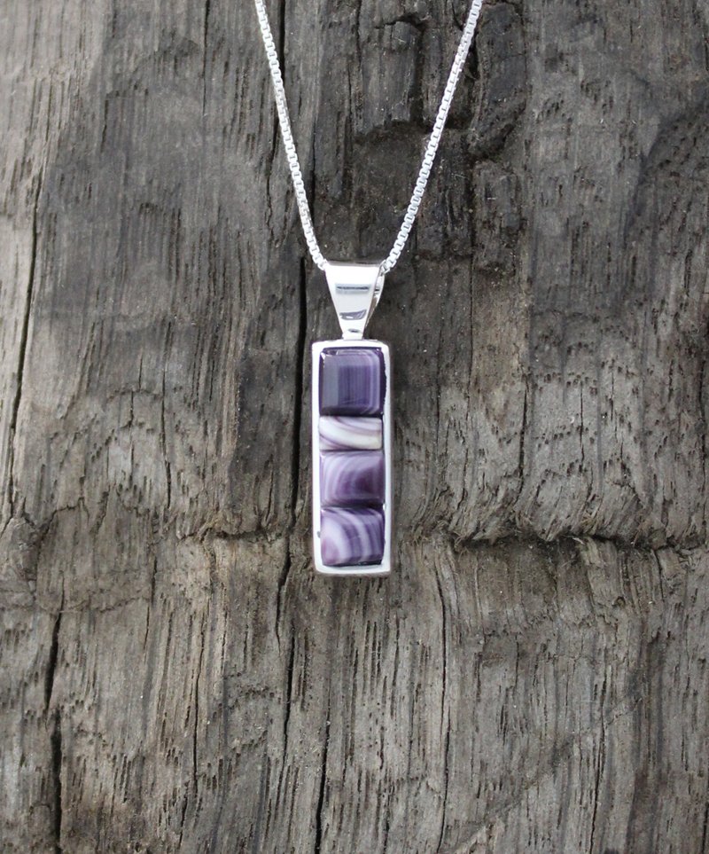 Small Rectangular Wampum Inlay Necklace